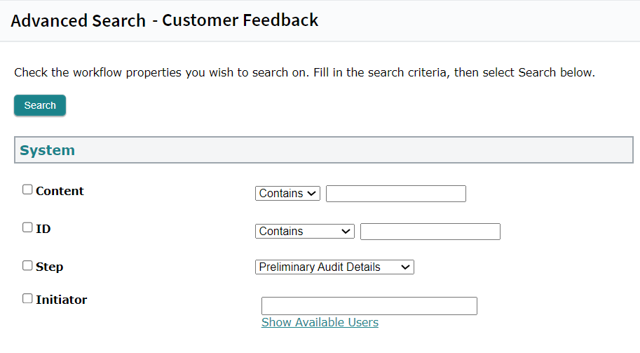 How to Use Advanced Search – Quality Management (Essentials)